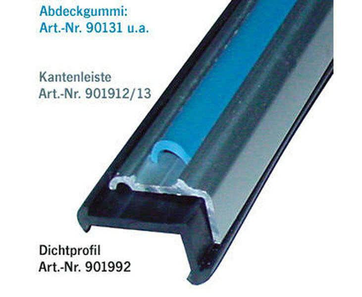 Gummi-Dichtprofil für Aluleisten 20 x 11 mm - 1 Laufmeter von Reimo, 8 ...