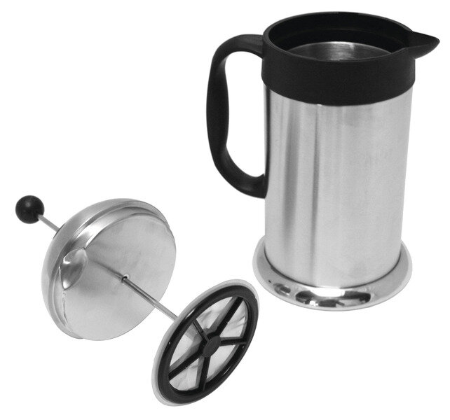 French Press Coffee Maker Cafeterie silver 1,0 Liter, stainless steel ...