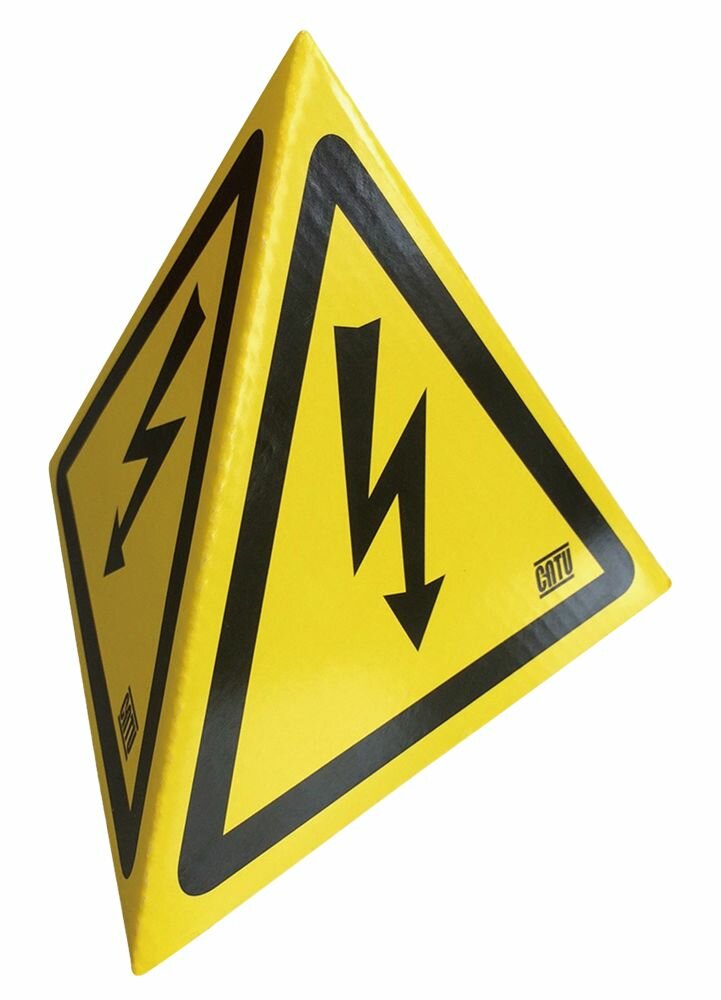 Tetraedrisches Warnzeichen aus Karton mit Magnet von Catu, 40,30 CHF