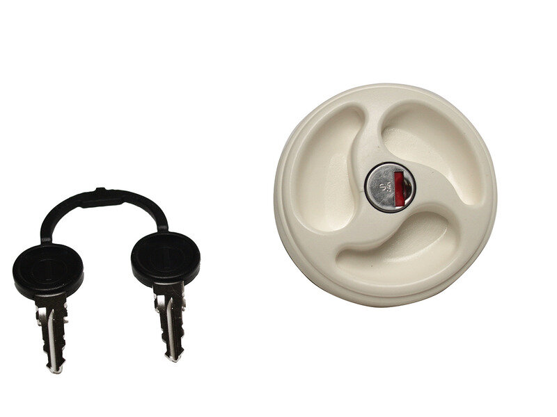 3-Griff Tankschloss mit Zylinder und 2 Schlüsseln - Weiß von Zadi, 16 ...